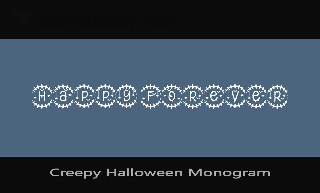 Creepy Halloween Monogram Font by AEN Creative Studio | mostfont.com