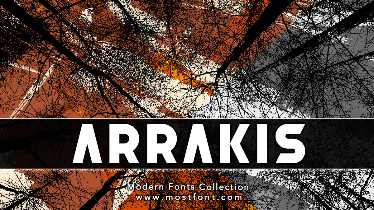Arrakis Font Typographic Design | mostfont.com