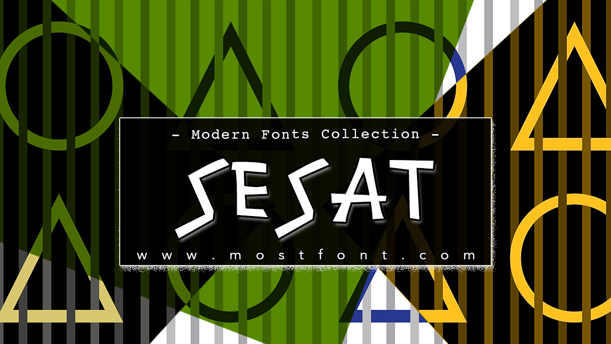 SESAT Font Typographic Design | mostfont.com