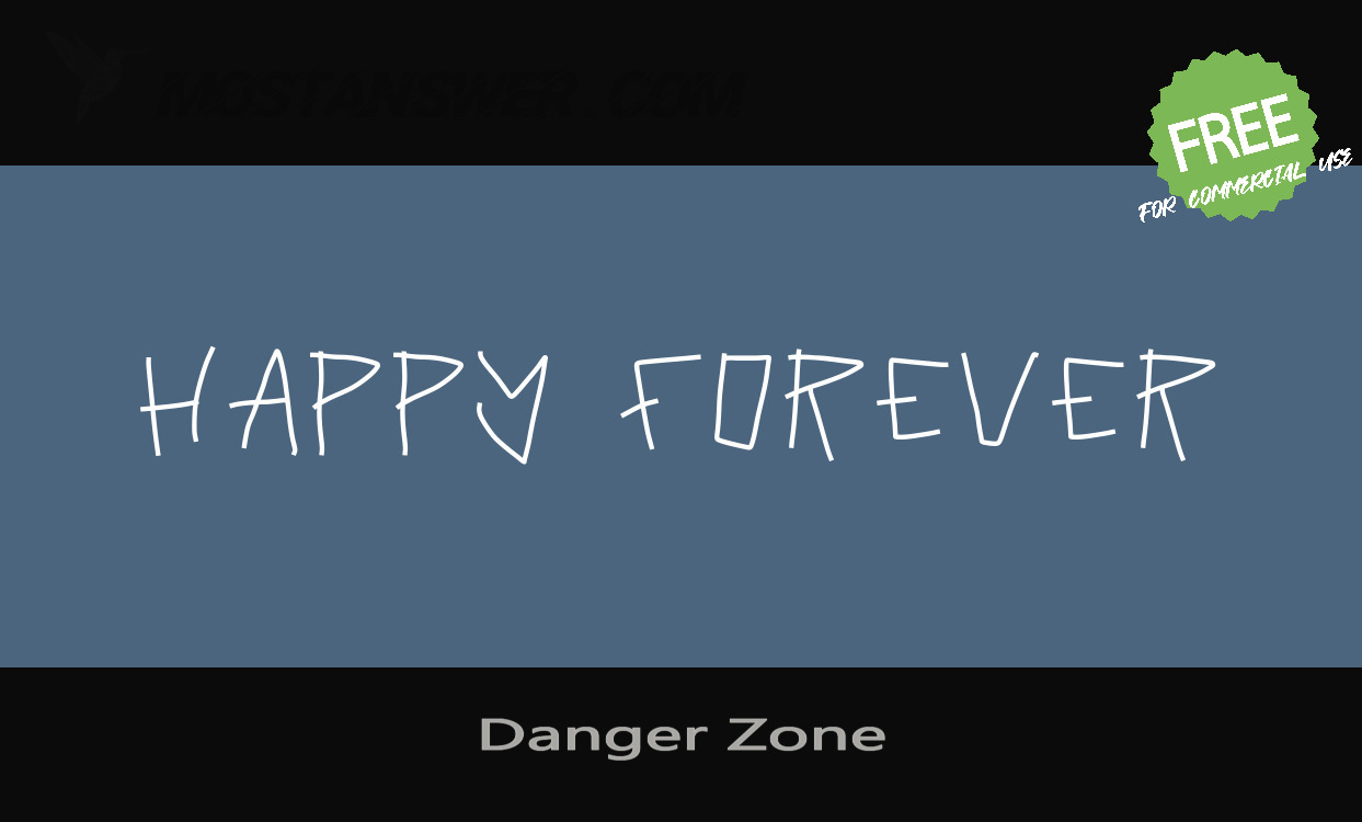 Danger Zone Font by Nerdle Pants | mostfont.com