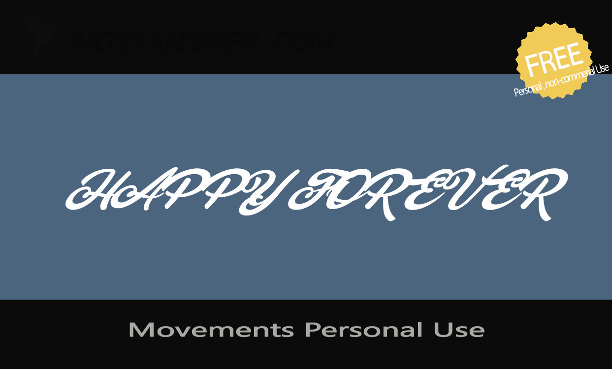 Movements (Personal Use Only) Font by Billy Argel Fonts ® | mostfont.com