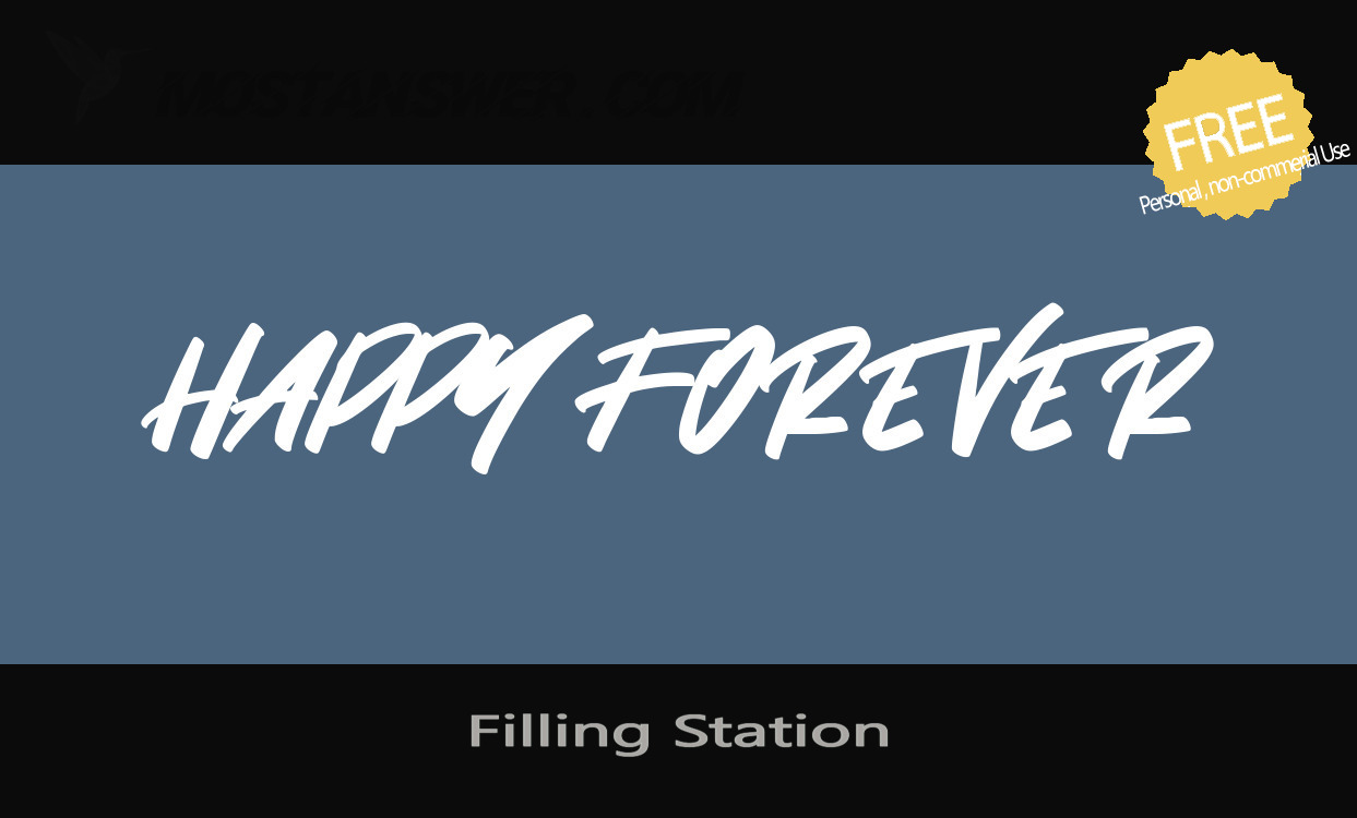 Filling Station FREE Font by Vunira Design | mostfont.com