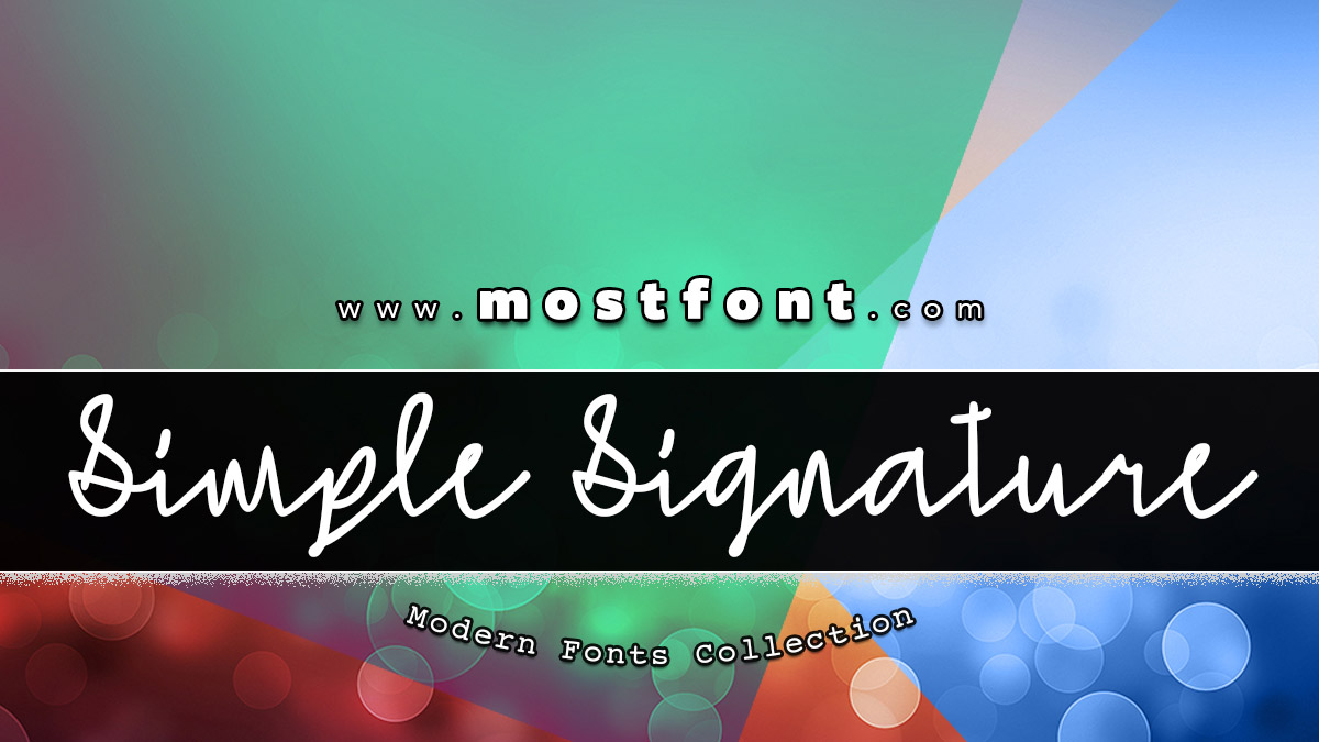 Simple Signature Font by Misti's Fonts | mostfont.com