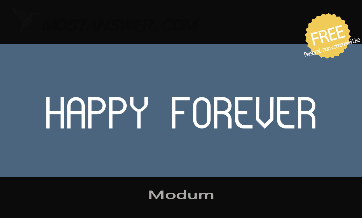 Modum Font by Thor Christopher Arisland | mostfont.com