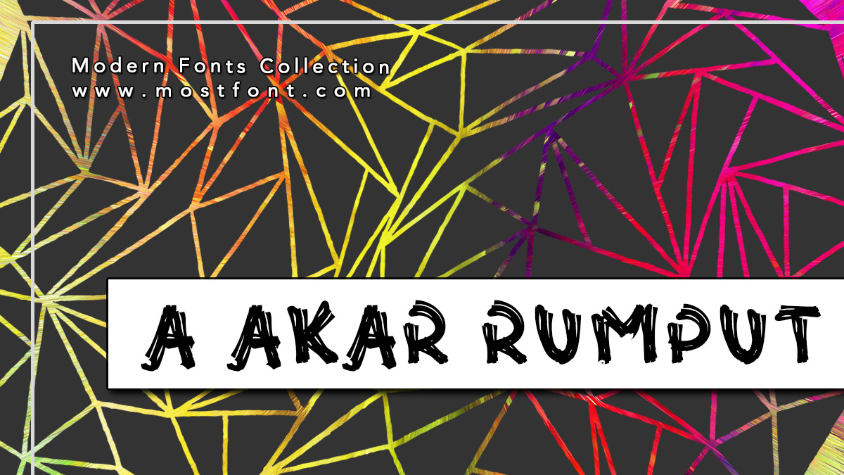 A Akar Rumput Font Typographic Design | mostfont.com