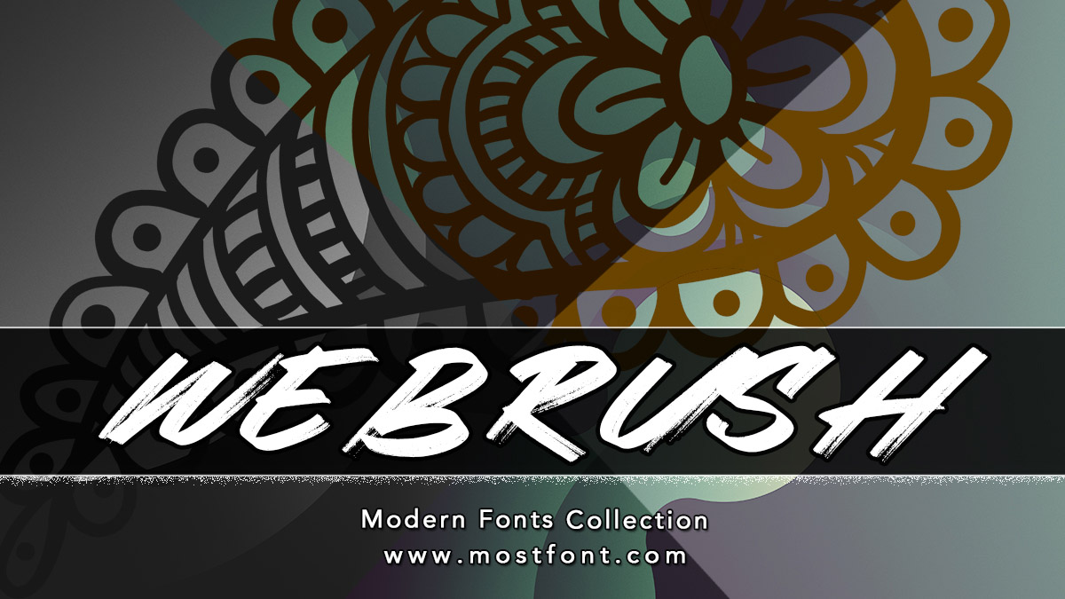 Webrush Font Typographic Design | mostfont.com