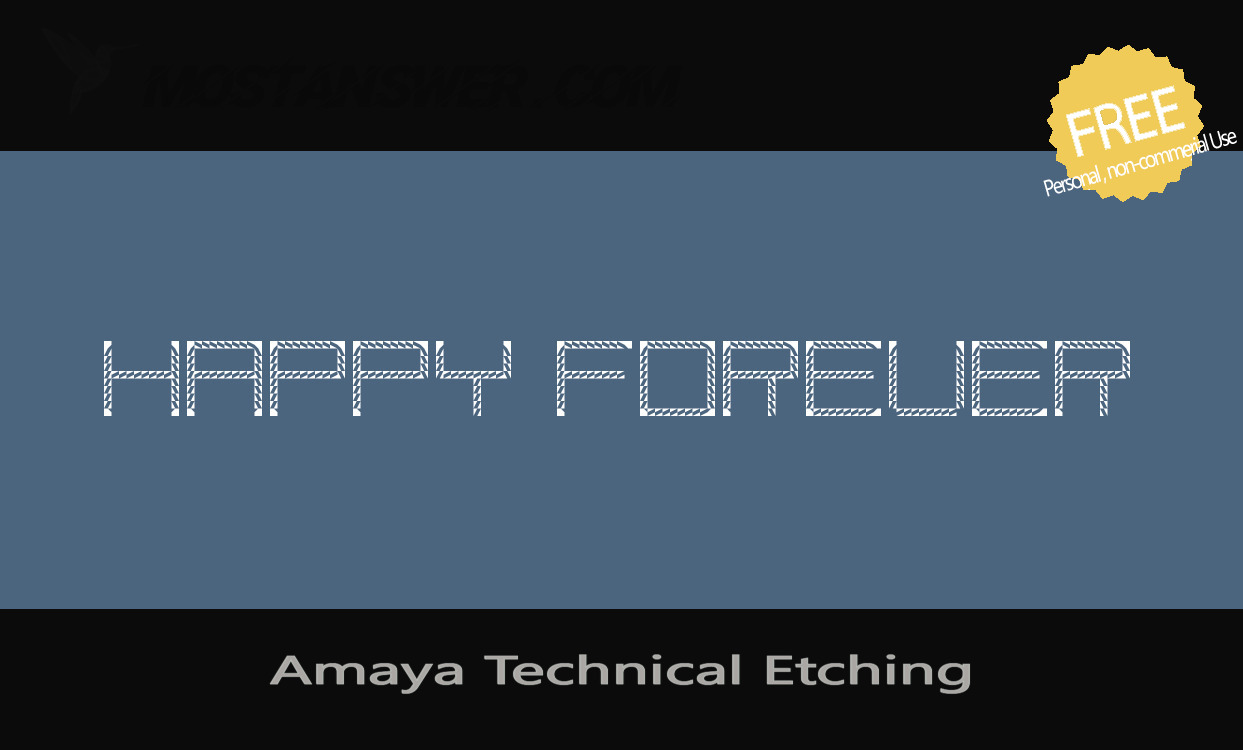 Amaya Technical Etching Font Typographic Design | mostfont.com