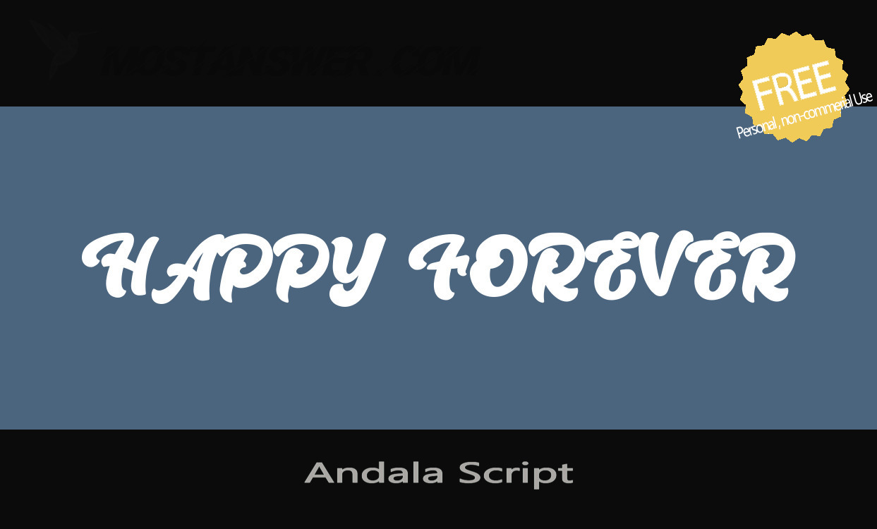 Andala Script Font Typographic Design | mostfont.com