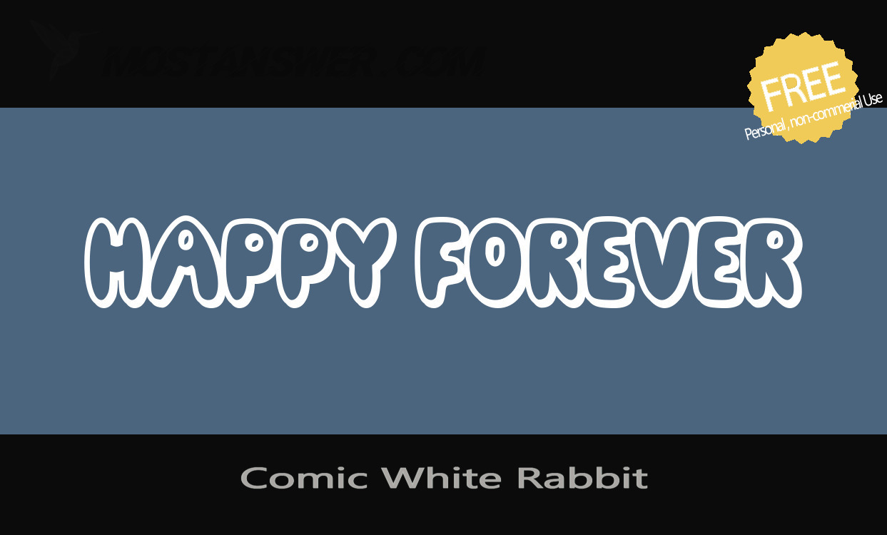 Comic White Rabbit Font Typographic Design | mostfont.com