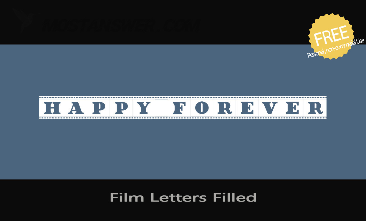 FilmLettersFilled Font by Vladimir Nikolic | mostfont.com