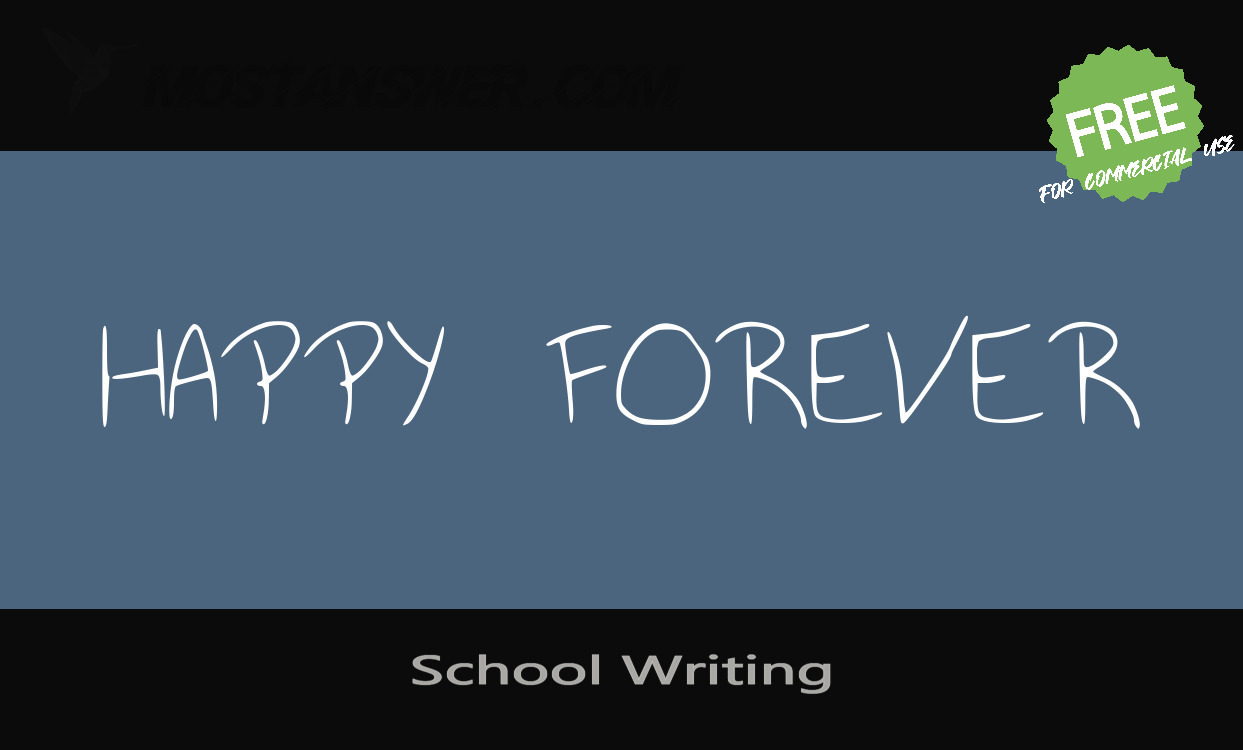 SchoolWriting Font by cat | mostfont.com