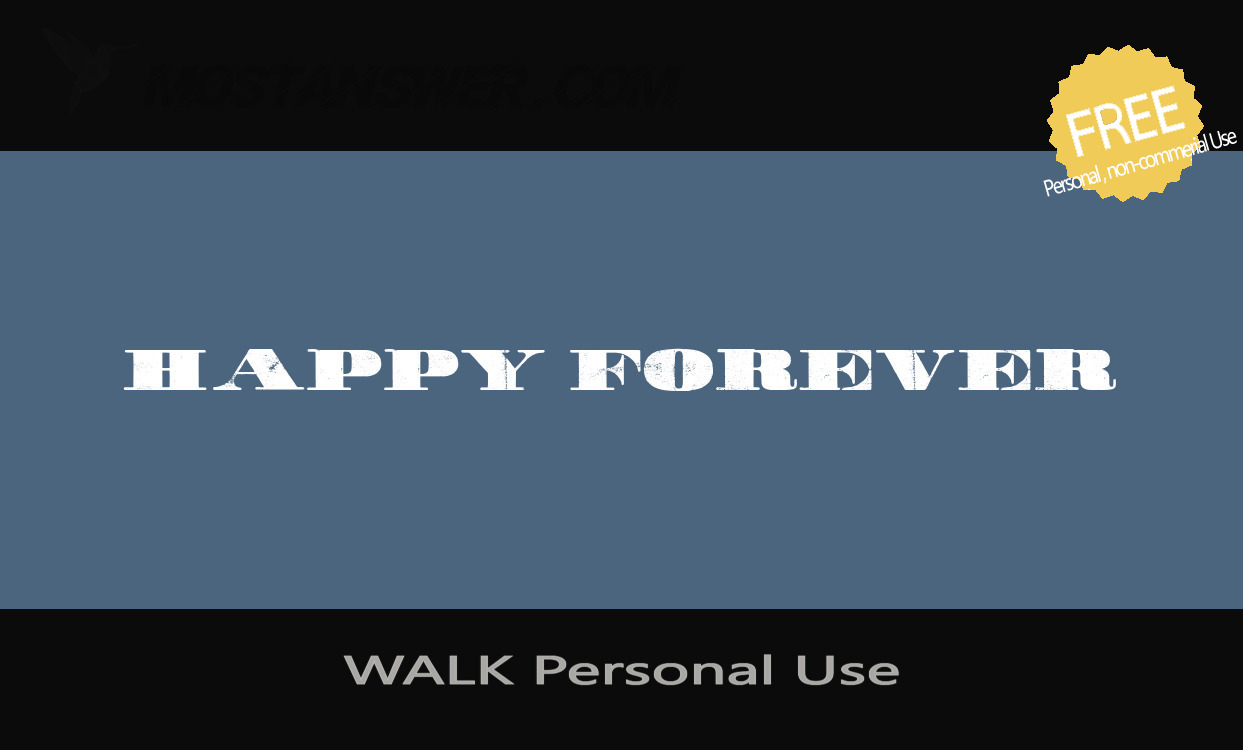 Walk (Personal Use Only) Font by Billy Argel Fonts ® | mostfont.com